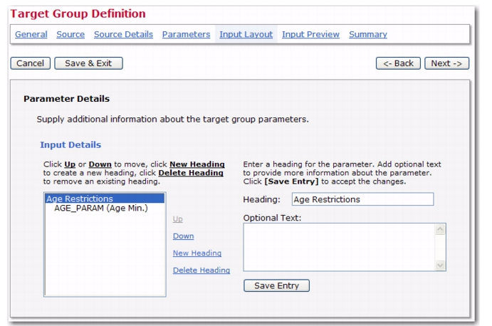 Creating Target Groups Based on a Dataset